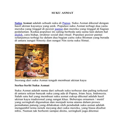 Suku asmat | DOCX