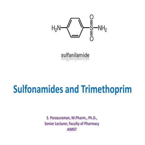 Sulfonamides and trimethoprim | PPTX