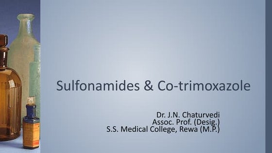 Sulphonamides (Sulfonamides) and Sulfones || B.Pharm VI Semester ...