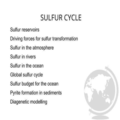 SULFUR CYCLE powerpoint presentation for UG | PPT