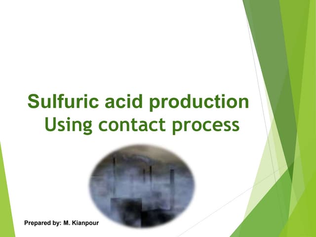 Sulfuric acid manufacturing and process flow diagram | PPTX | Chemistry ...