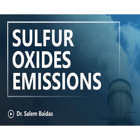 Sulfur Oxides Emissions | PPT