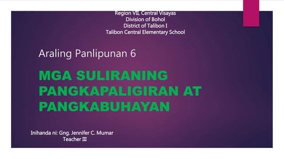 Mga suliraning kinakaharap ng bansa | PPT