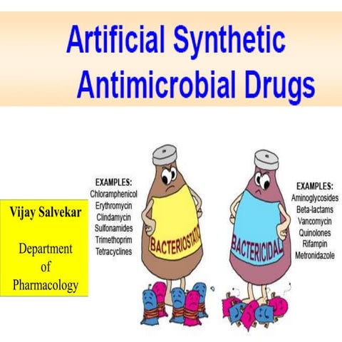 Artificial Synthetic Antimicrobial Drugs-Sulphonamide | PPT | Free Download