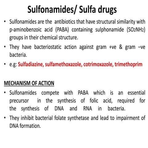Sulphonamides and Quinolones | PPTX