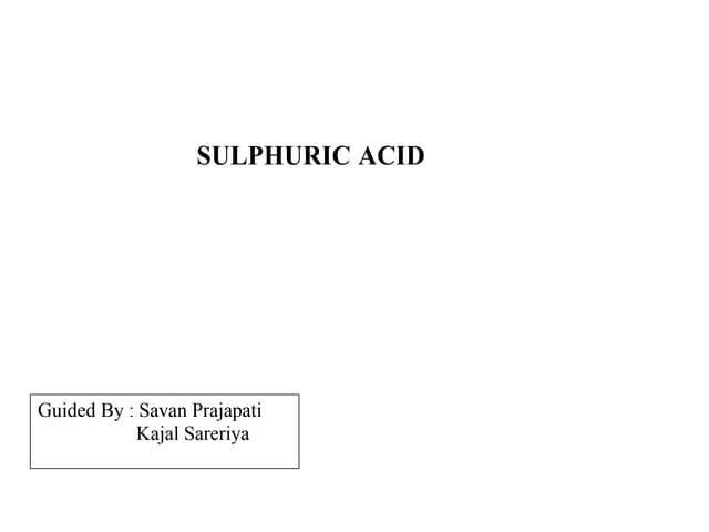 Lecture 18- Manufacturing of Sulfuric acid by Contact processH2SO4.pdf