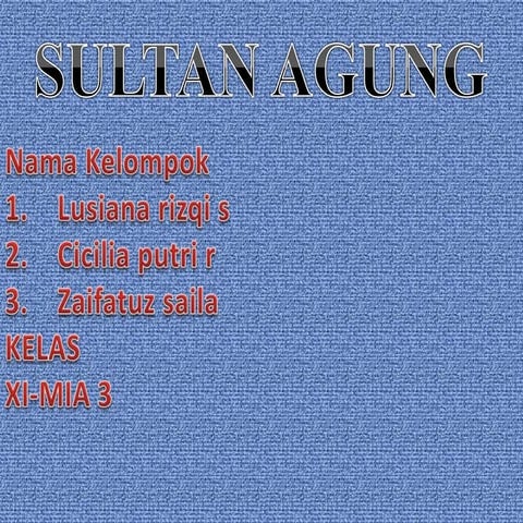 Sultan agung | PPTX