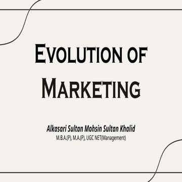 Five Eras of Marketing | PPTX