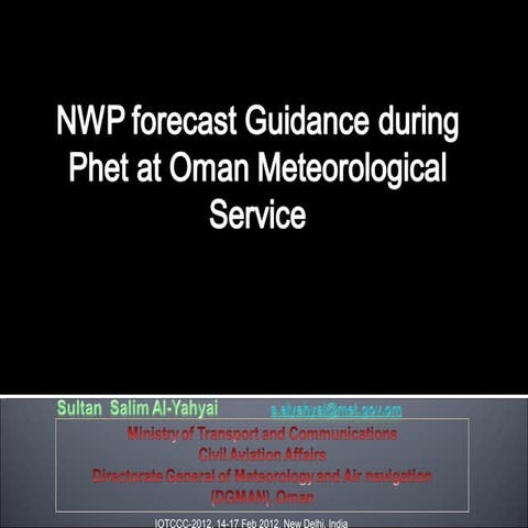 Oman NWP forecast during Phet tropicaal cyclone | PPT
