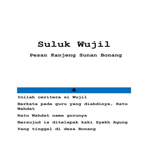 Suluk wujil | PDF