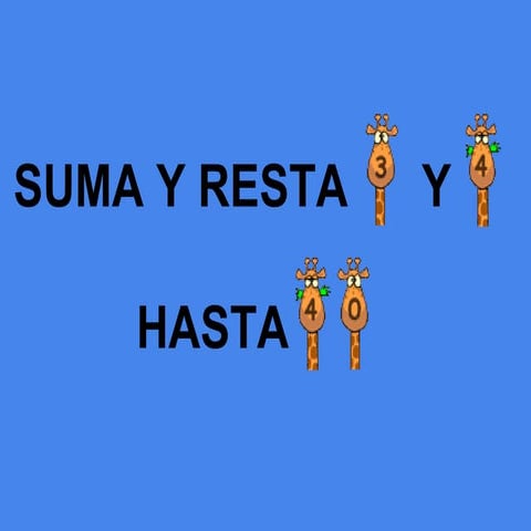 Suma y-resta 3 y 4 hasta 40 | PPT