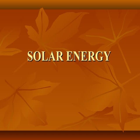solar energy | PPT