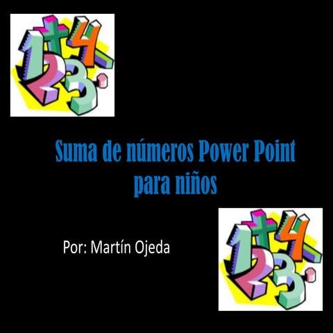 Suma de números power point para niños | PPTX