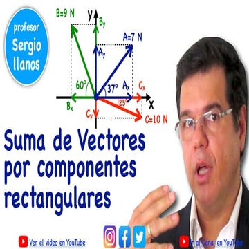Suma de Vectores por Componentes Rectangulares | PDF