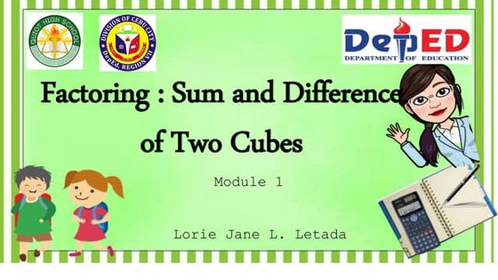 Factoring Sum and Difference of Two Cubes | PDF
