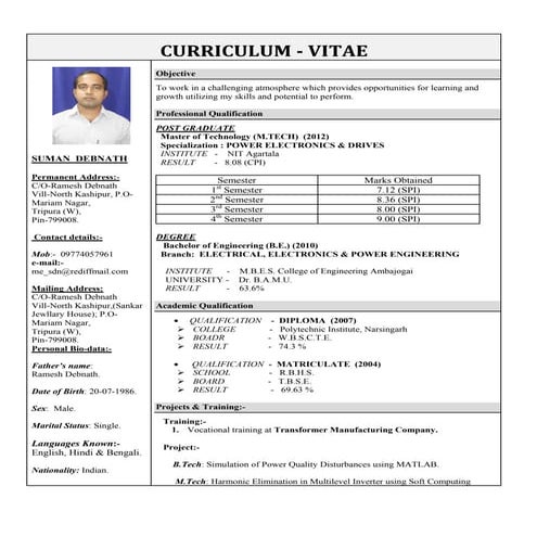 Suman debnath updated cv | PDF