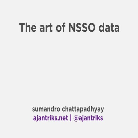 NSSO Contribution to Agriculture Statistics | PDF