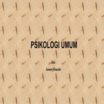 psikologi umum | PPTX