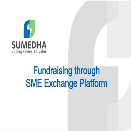 Fundraising through SME exchange platform | PDF