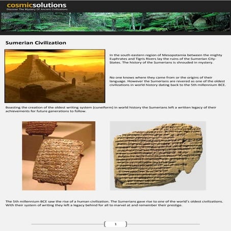Rise of Sumerian City States | PPT