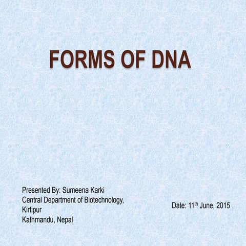 Forms of DNA | PPTX