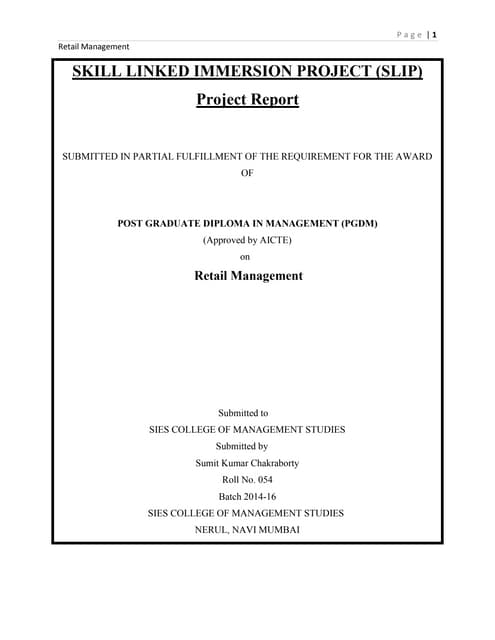 Retail Management Consumer Buying Behavior And Planogram Docx
