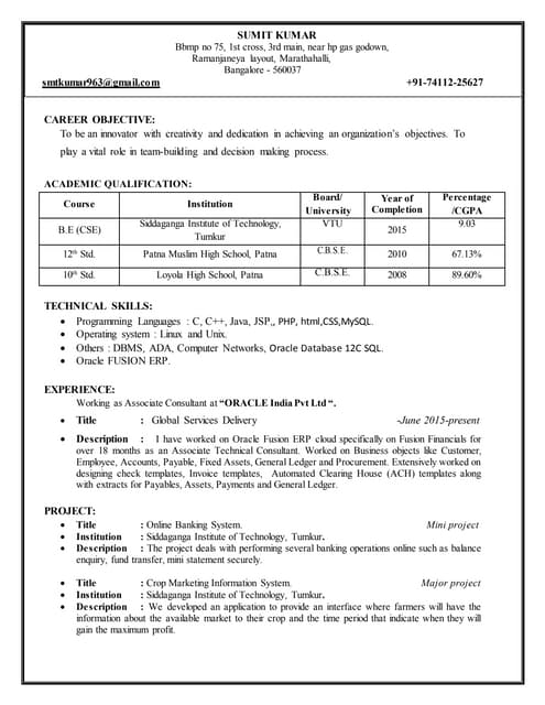 sasi Resume | PDF