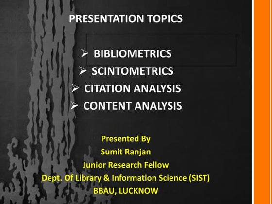 bibliometrics | PPT
