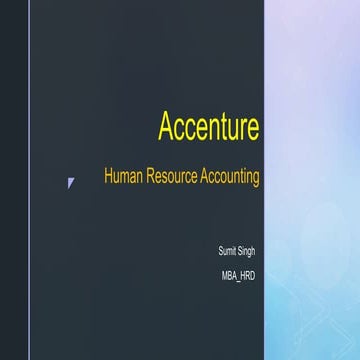 Human Resource Accounting at Accenture | PPTX