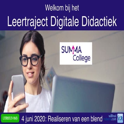 Summa 2juni2020 synchroon en asynchroon leren en interactief leren | PPT