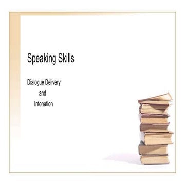 SPEAKING SKILLS | PPT