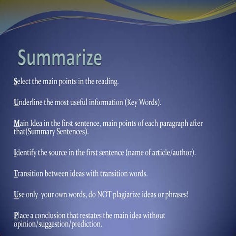 Summarize Easily | PPTX