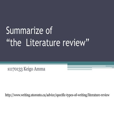 Summarize of literature thesis7 | PDF
