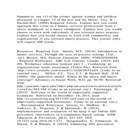 Summarize one (1) of the crimes against women and children discussed | DOCX