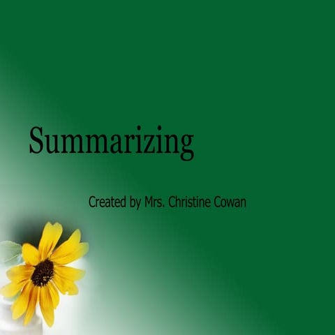 Summarizing | PPT