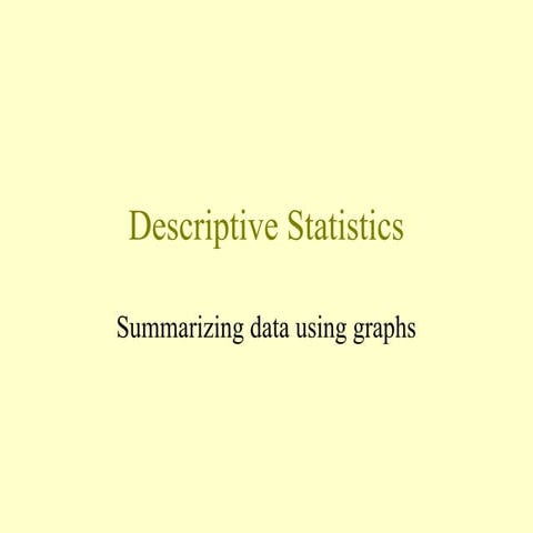 Descriptive Statistics in healthcare methods | PPT