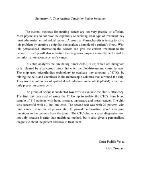 Summary Ctc Chip Pdf