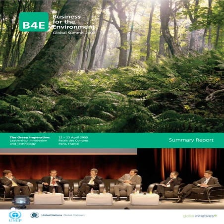 Summary Report: B4E Global Summit 2009, Paris | PDF