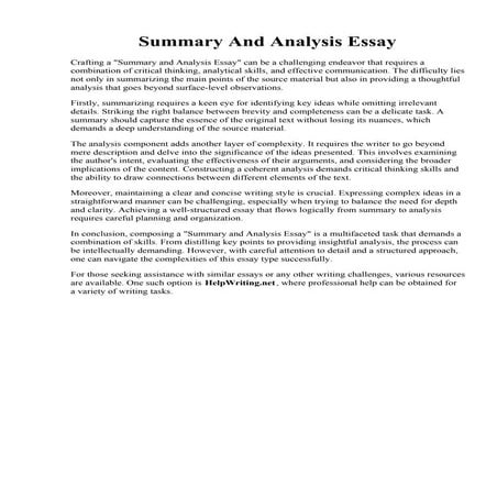 Summary And Analysis Essay.pdf