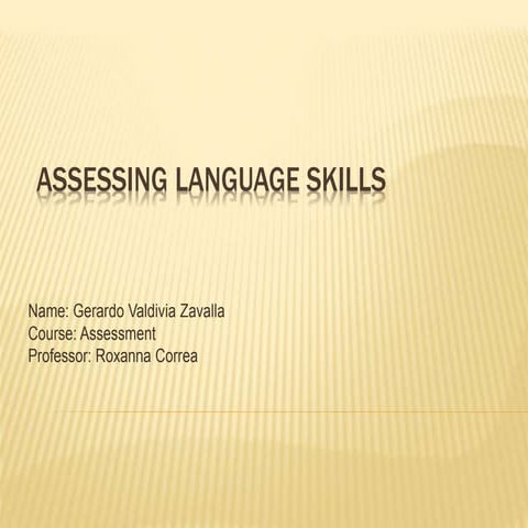 Summary Assessing Skills | PPTX