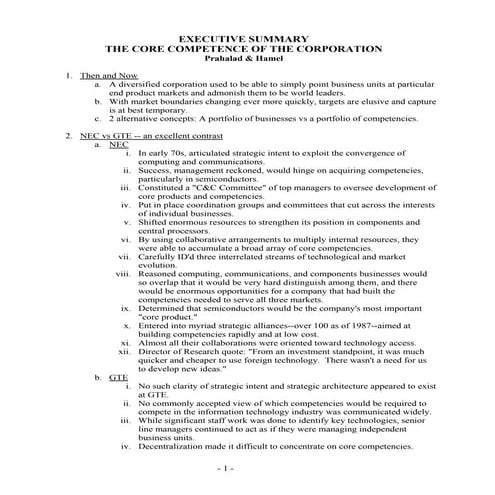 Summary core comp of_corp_anderson | PDF