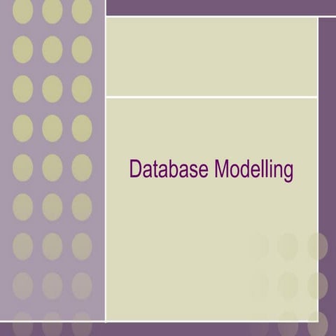 Summary Data Modelling Ppt