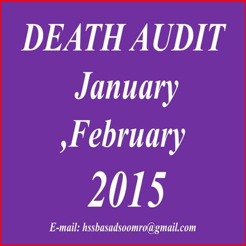 Summary death audit jan 2015 | PPTX