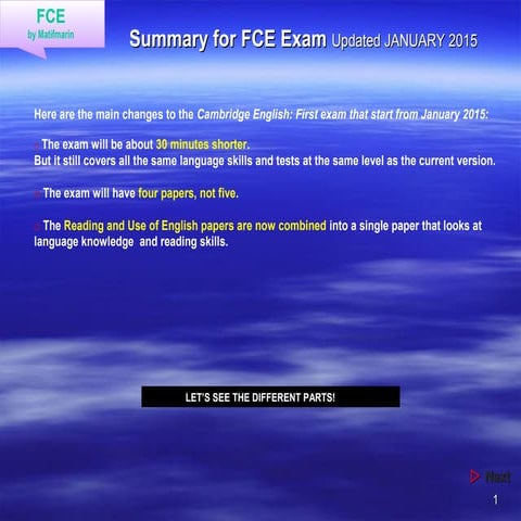 FCE - Information | PPT