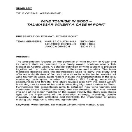 Summary Final Assignment | PDF