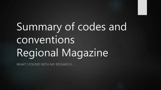 codes and conventions of music magazines | PPT