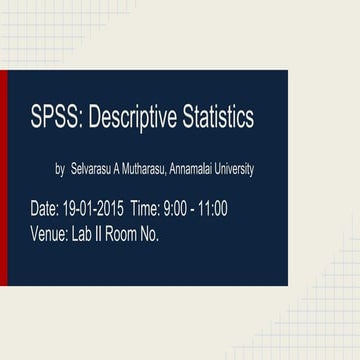 Summary of descriptive statistics | PPT