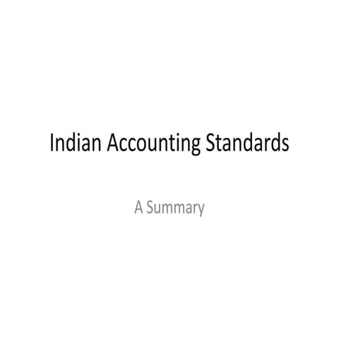 Summary of ind as | PPTX