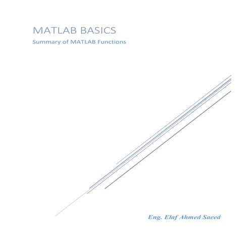 Summary Of Matlab Functions Part1 Pdf 0988