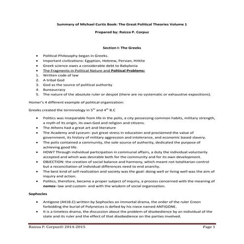 Book Summary of Michael Curtis Book Vol 1 | PDF